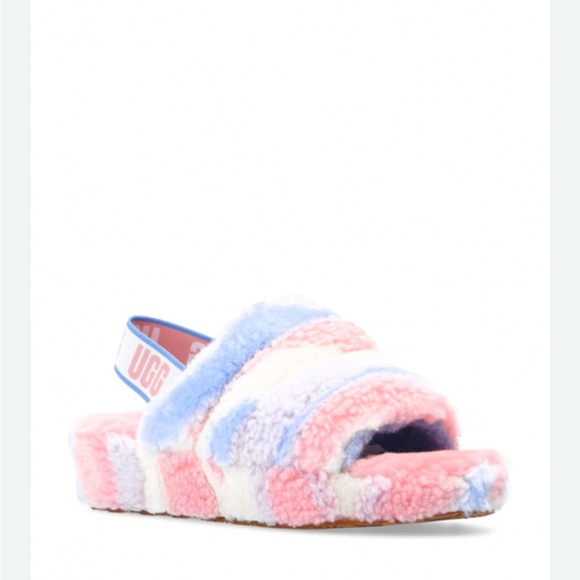 UGG | Shoes | New Ugg Fluff Yeah Slide Flat Sandals In Multi Color In Size 9 | Poshmark